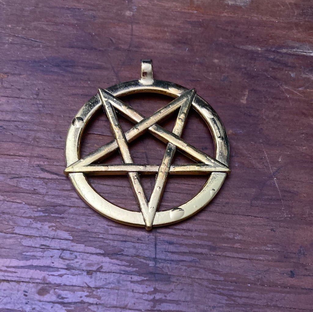Large Pentagram Pentacle Pendant - Silver, Gold, Black – 6Witch3